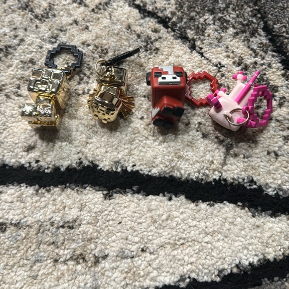 Minecraft | Toys | Rare Golden Minecraft Keychain Set | Poshmark